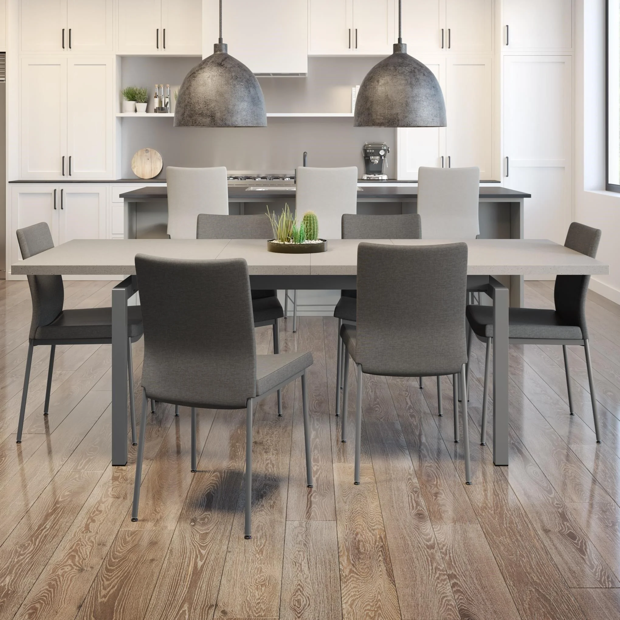 Amisco Zoom 90591x1+50522x1x1+30331x6 Customizable Zoom Extendable Table Set | Simon's Furniture ...